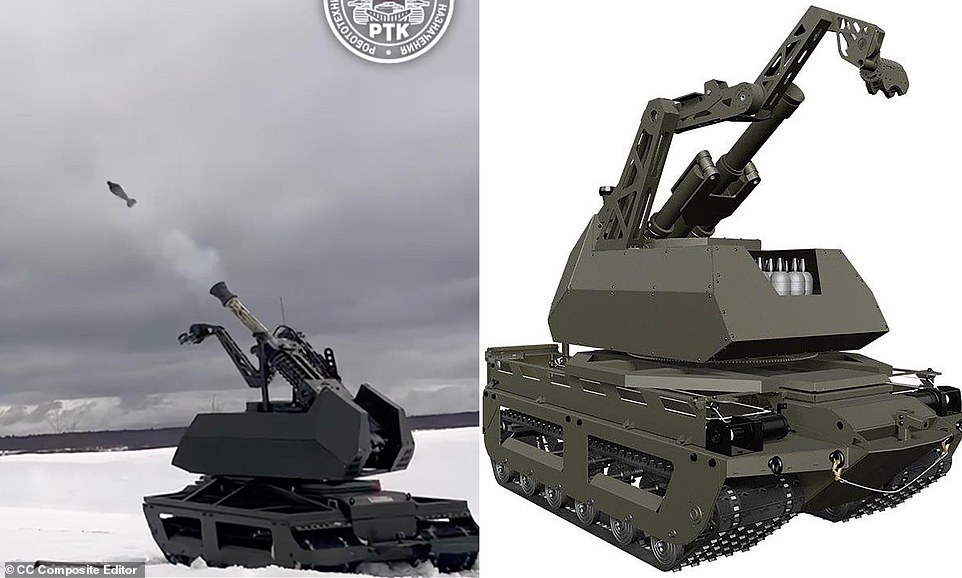 Russia unveils battle robot armed with rapid-fire mortar