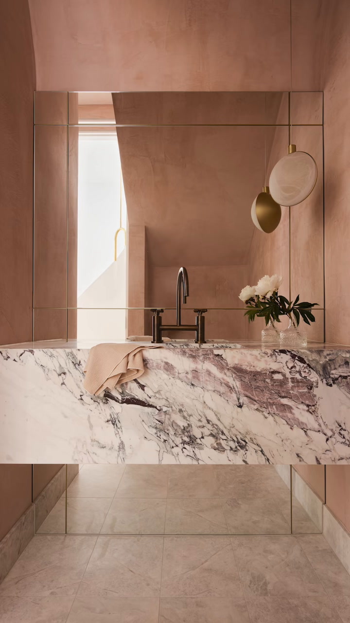 Yes, small bathrooms can have big color potential