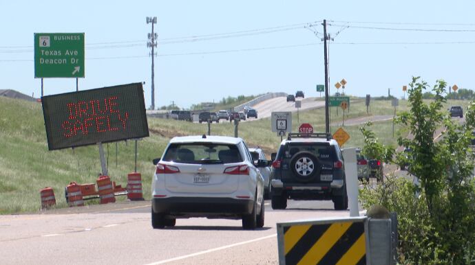 Highway 6 construction remains on schedule despite rain