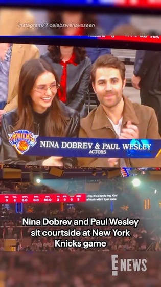 The Vampire Diaries stars courtside at a Knicks game