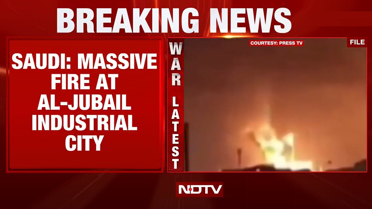 Iran Strikes Saudi | Massive Fire At Saudi's Al Jubail Industrial Hub ...