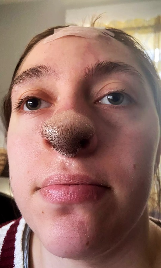 I shave my hairy nose twice a week