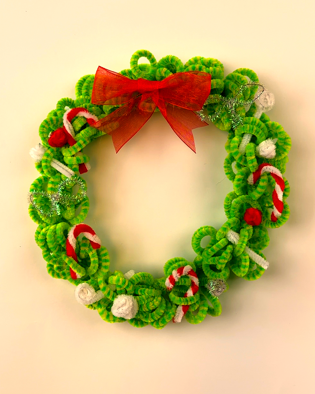 Adorable handmade Christmas wreath