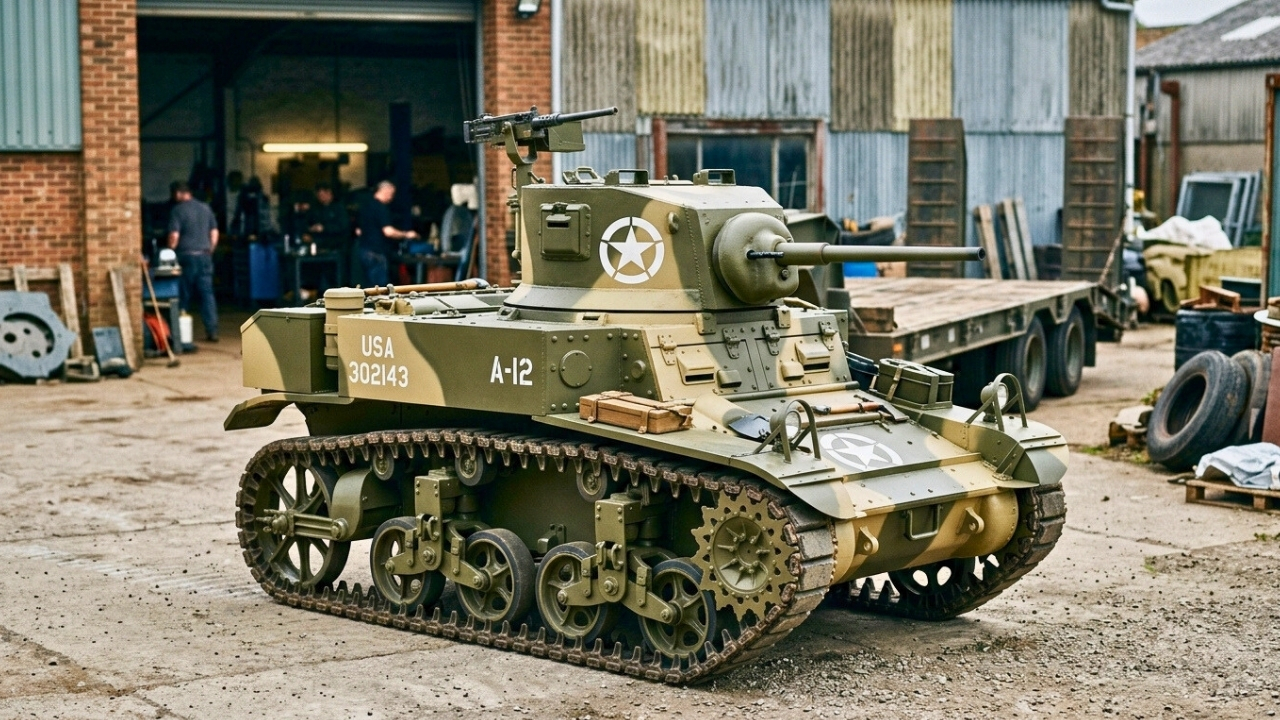 Watch a fully restored WW2 Stuart tank go on sale for the price of a ...