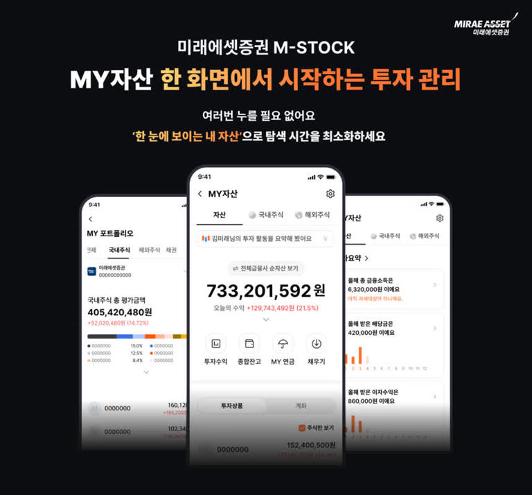 미래에셋증권, MTS 'MY자산' 전면 개편…'M-STOCK 3.0' 전환 시동