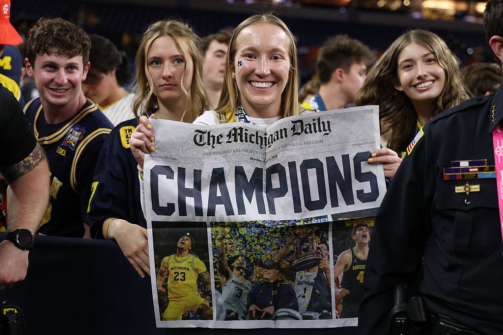 NCAA men’s final: Michigan stops UConn for second national title