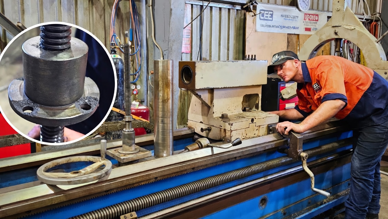 Kurtis broke the big lathe | Repairing the tailstock | Machining ...