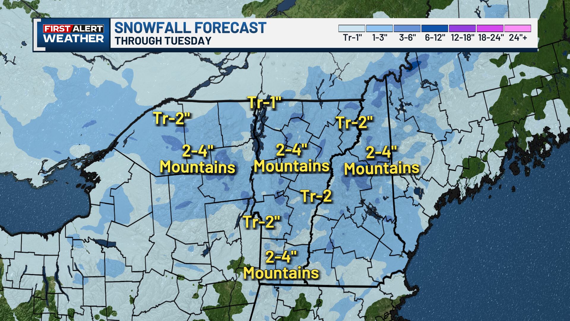 Tuesday’s snow is creating slick road conditions