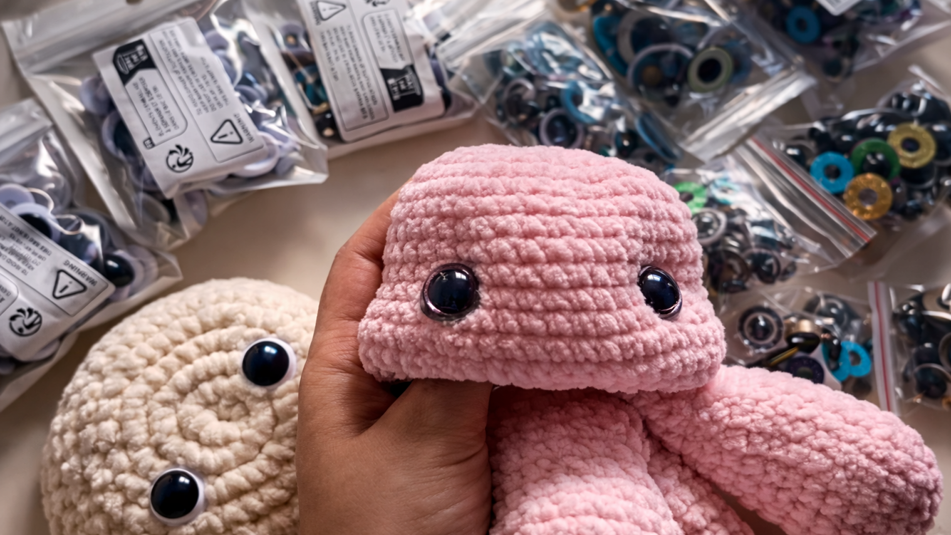 Upgrade your handmade toys with these glitter eyes