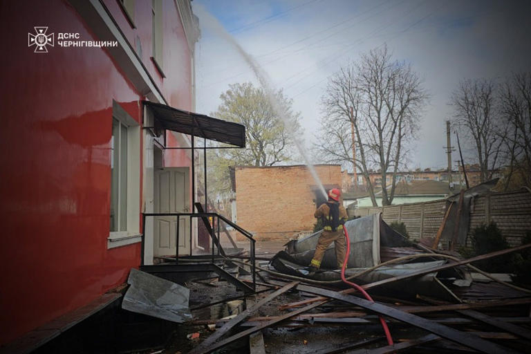 Russia strikes city hall in Ukraine's Pryluky, building engulfed in flames