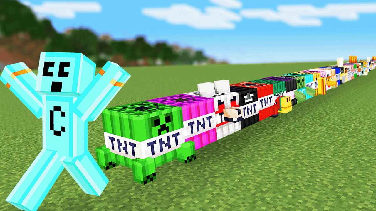 Testing one hundred different illegal TNT explosives in the Minecraft world
