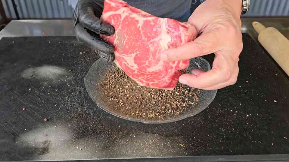 How to cook steak au poivre on a grill like a steakhouse chef