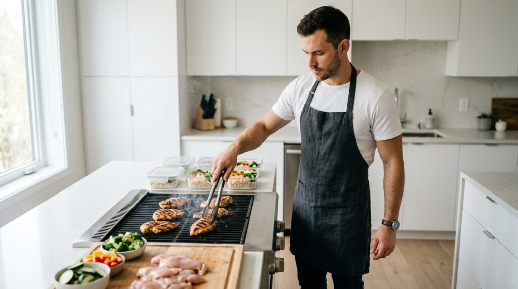 Protein-rich diet male models follow