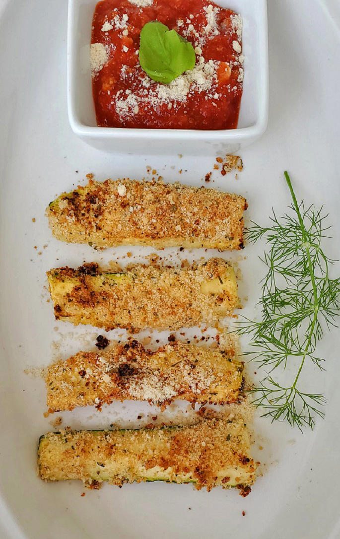 Easy zucchini chips or sticks