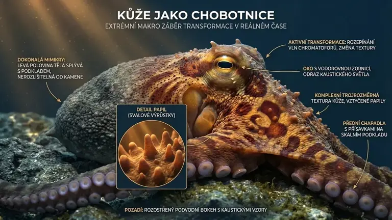 Kůže jako chobotnice: polymer ze Stanfordu mění barvu i texturu během ...