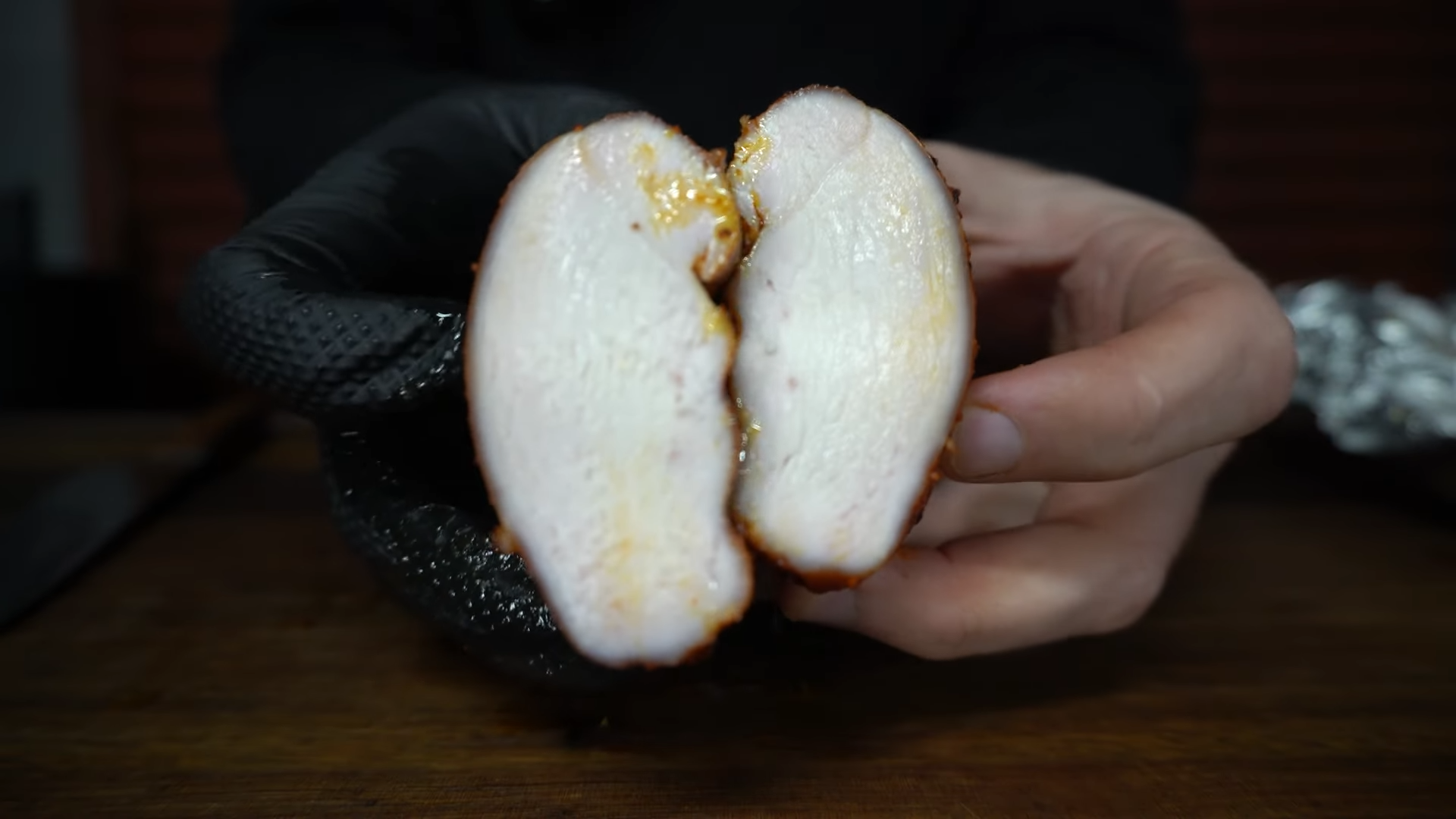BBQ chicken breast done so perfect it looks unreal