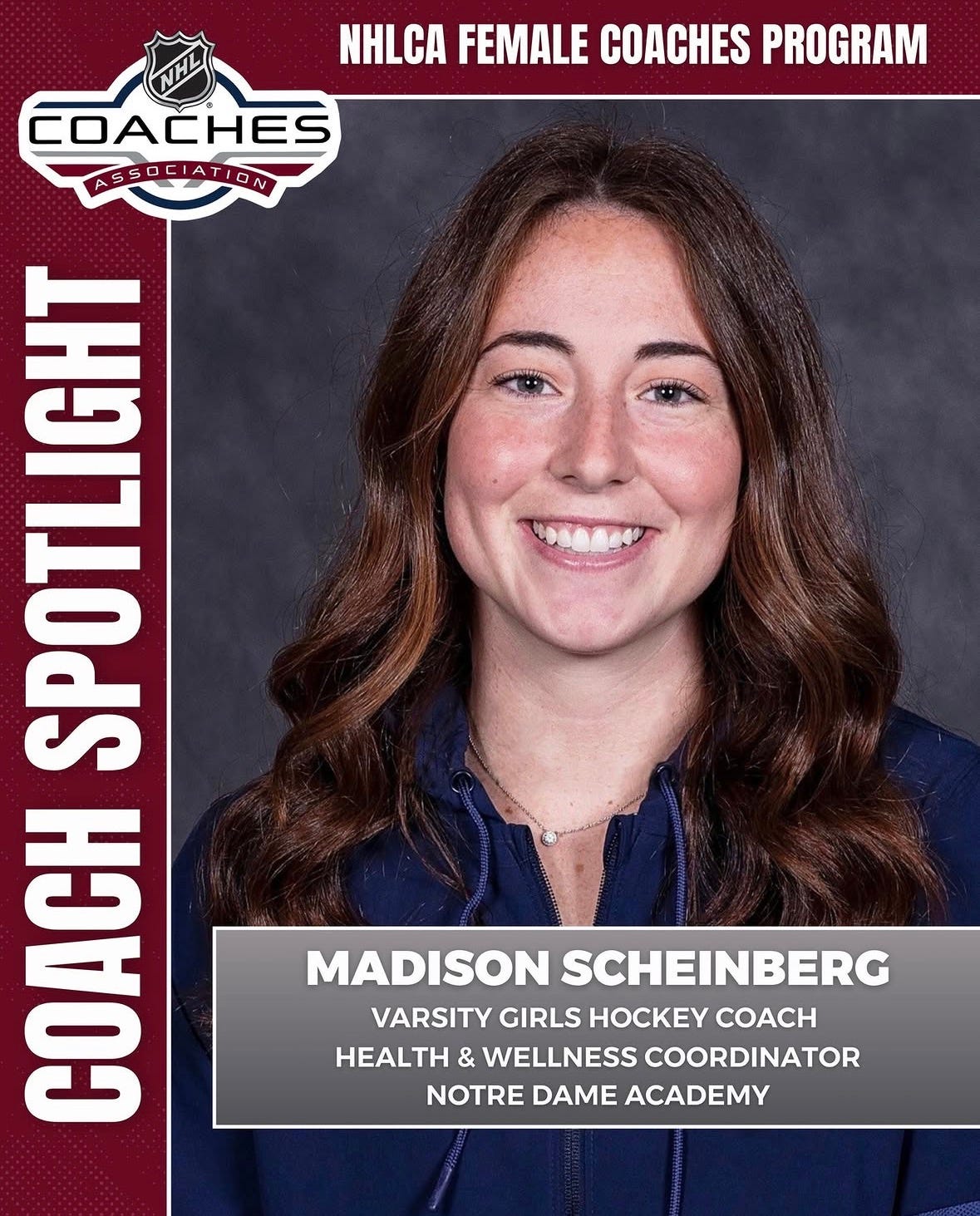 South Shore coach recognized by the NHL female coaches program