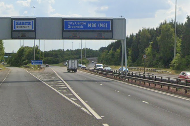 Delays expected on Glasgow M80 as junctions closed with no access to M8