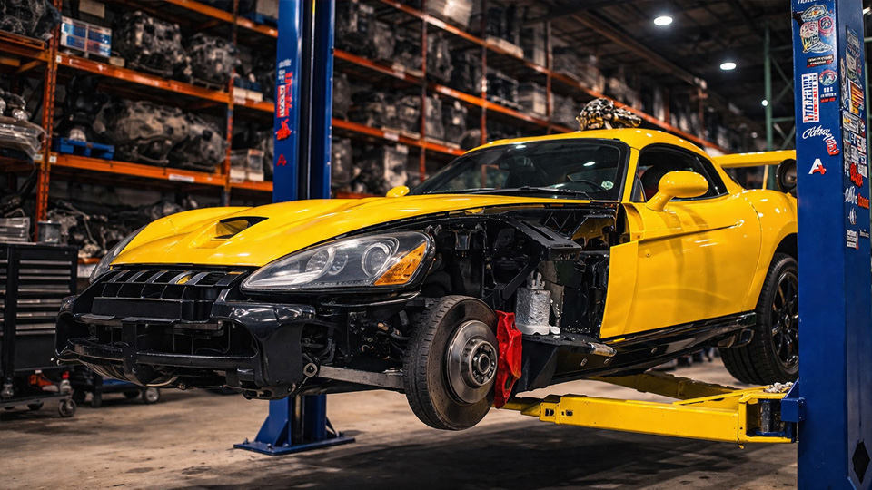 Destroyed Dodge Viper ACR rebuilt from scratch