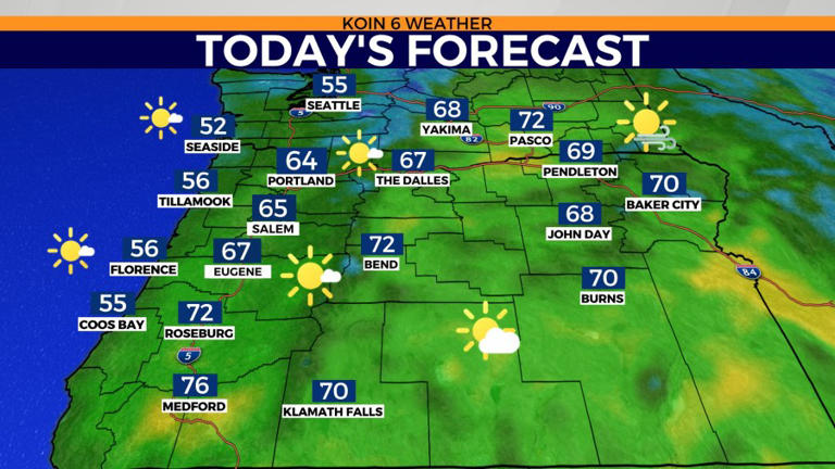 Warm temperatures to fade briefly around Portland on Tuesday