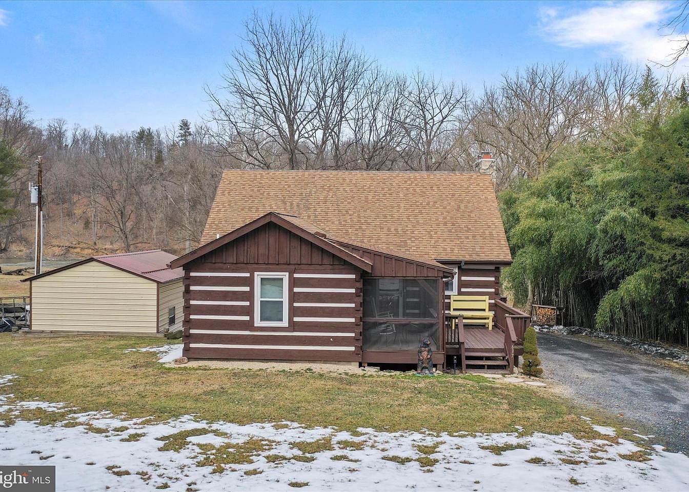 Experience this 1985 log cabin in Maurertown, Virginia, with over 100 ...