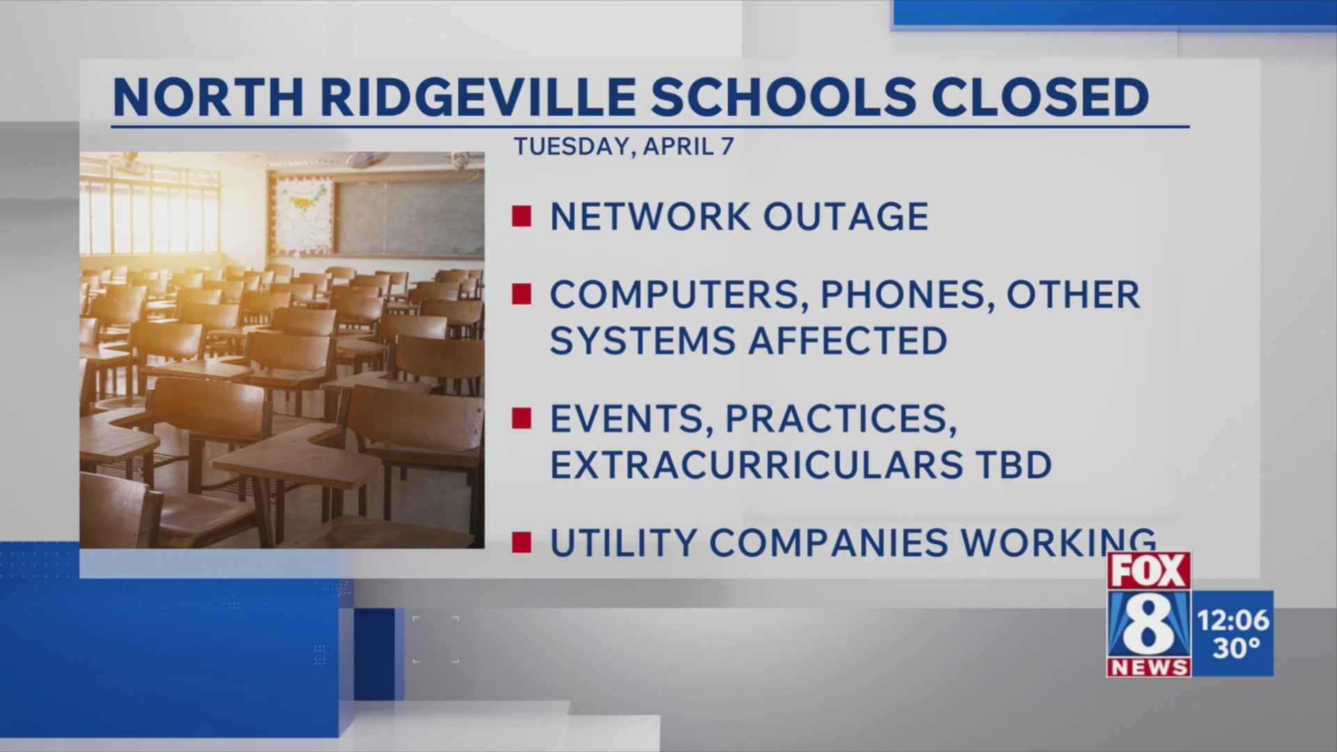 Three local school districts report internet outages Tuesday