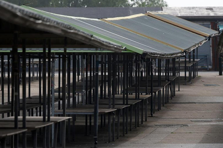 The new outdoor market in Oldham is taking shape