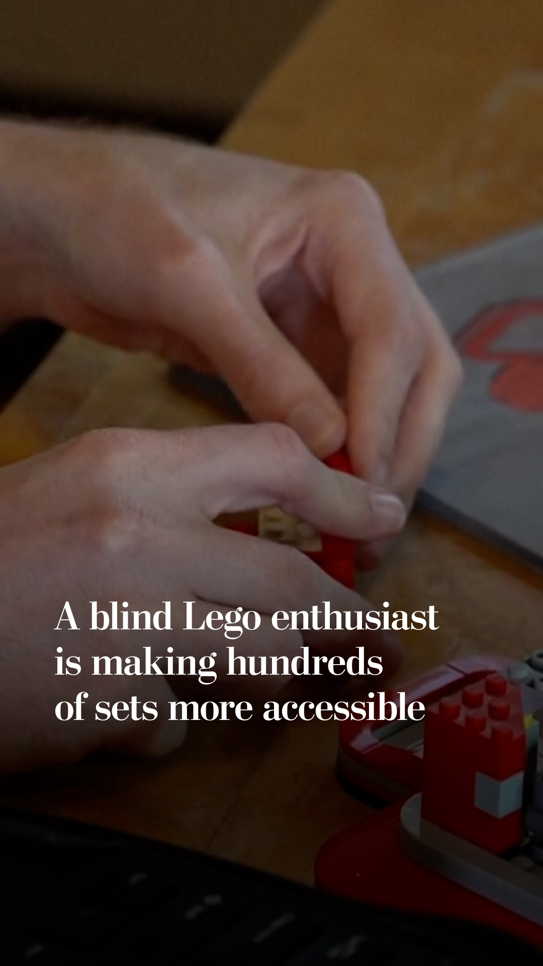 A blind Lego enthusiast is making sets more accessible