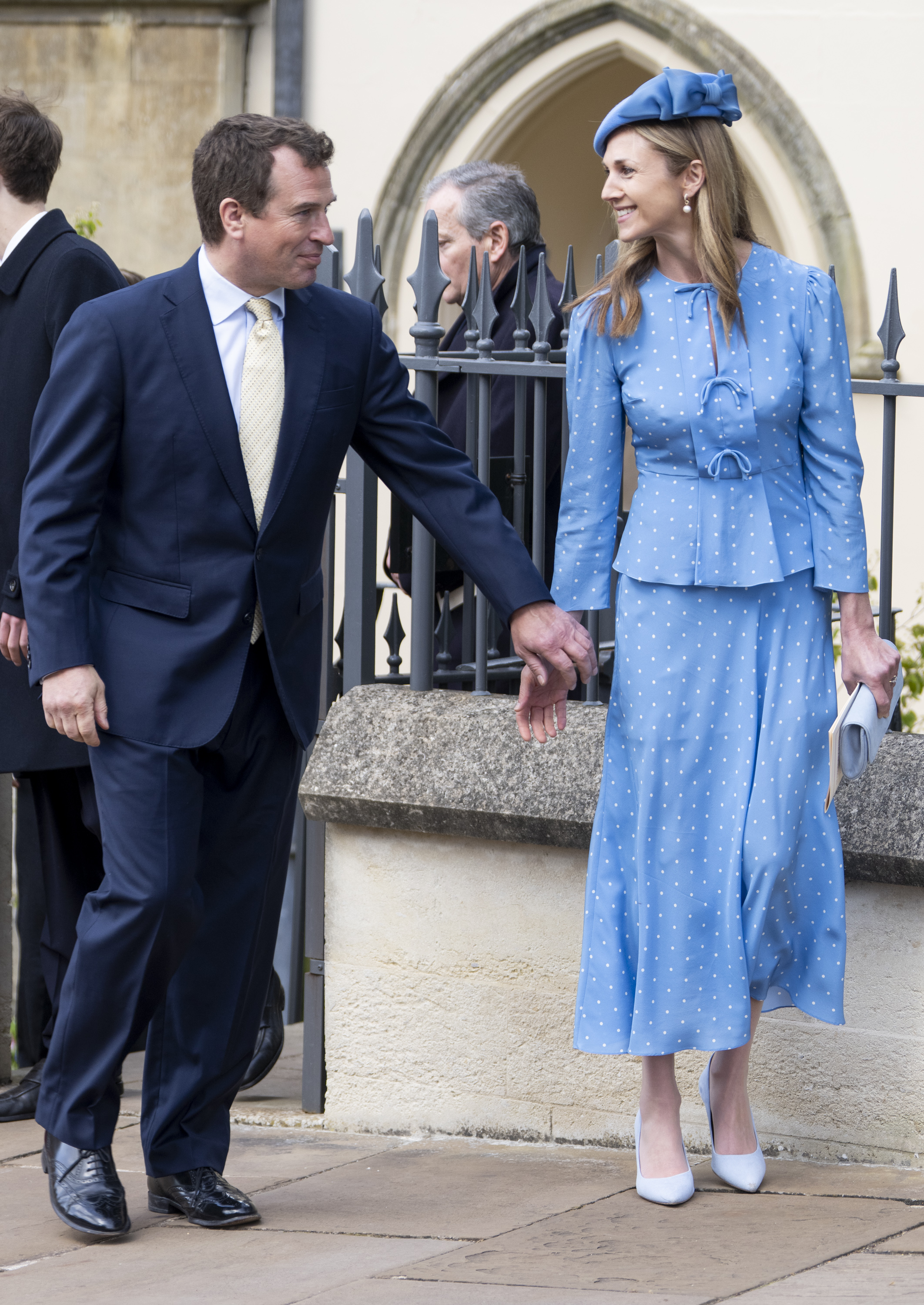 Harriet Sperling's perfect powder blue clutch and heels come straight ...