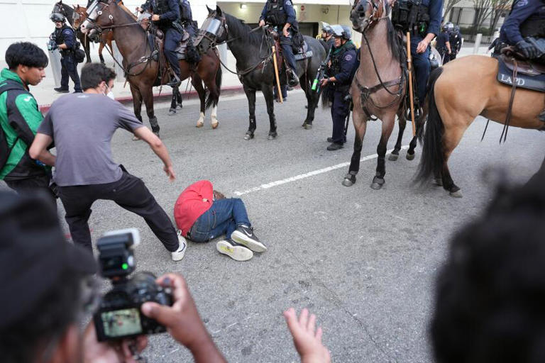 Teen who went to photograph LA 'No Kings' rally shot, blinded by ...