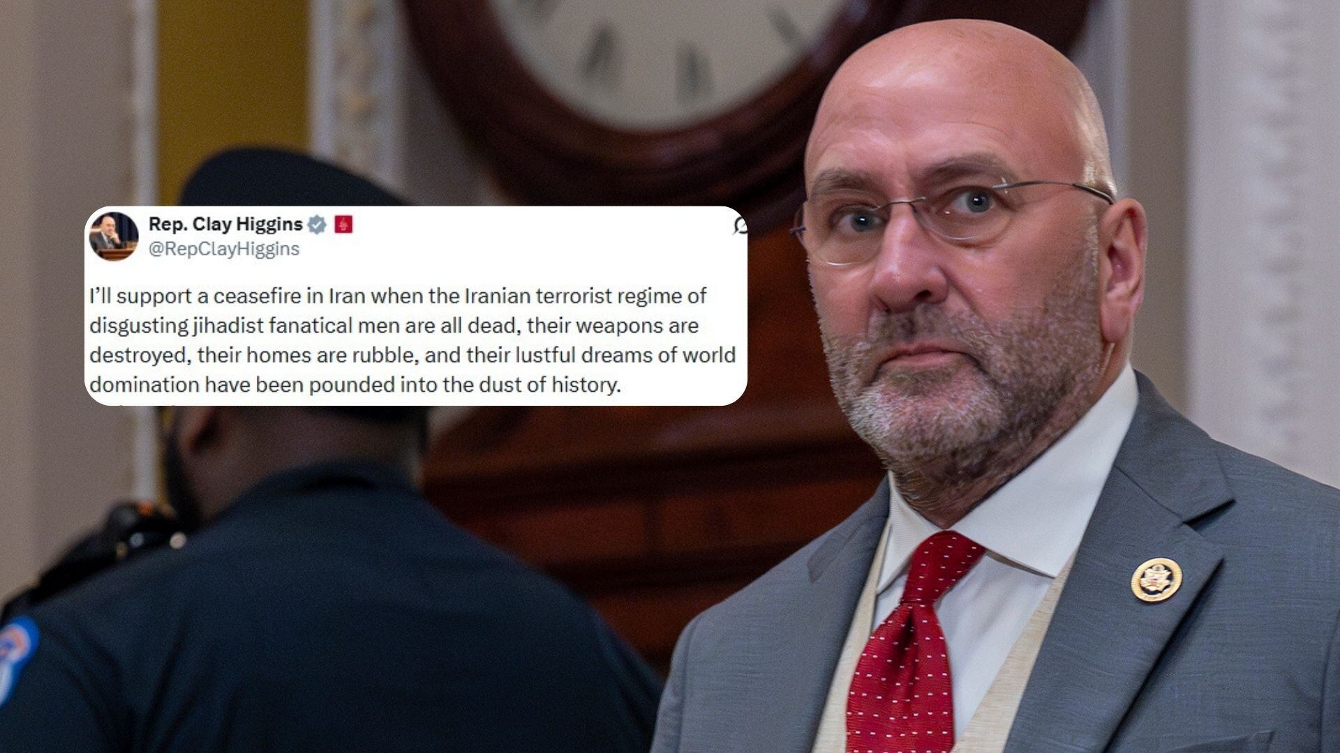 'Wipe. Them. Out.' Rep. Clay Higgins cheers on Trump's threats of Iran ...