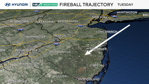 Fireball spotted in Pennsylvania, New Jersey, Delaware traveled at ...