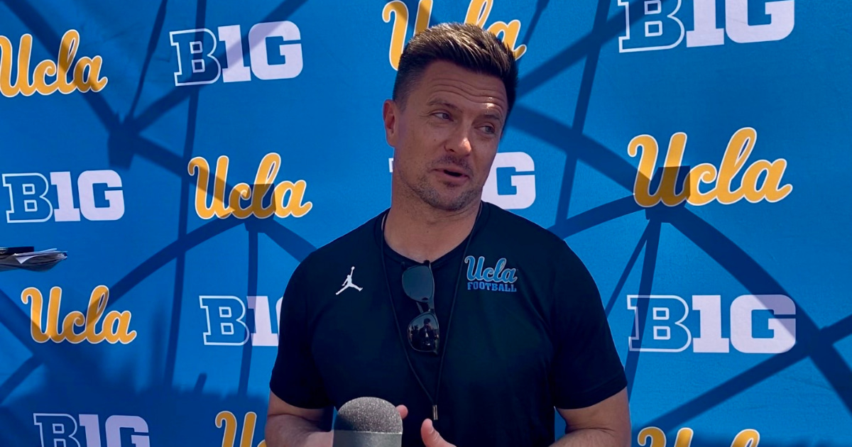 UCLA HC Bob Chesney addresses media after practice no. 3