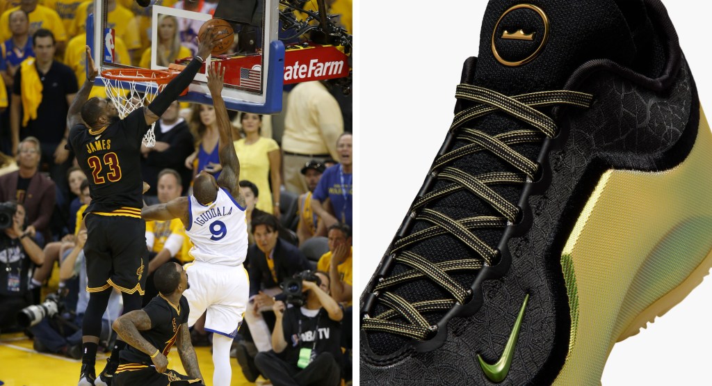 LeBron James uses Nike sneaker to dig at 2016 Warriors
