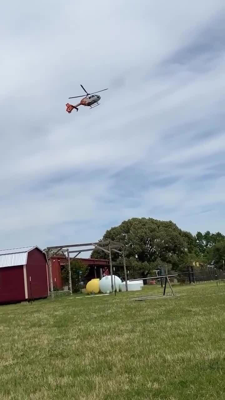 Man flown to hospital after falling into fire pit in Smith County