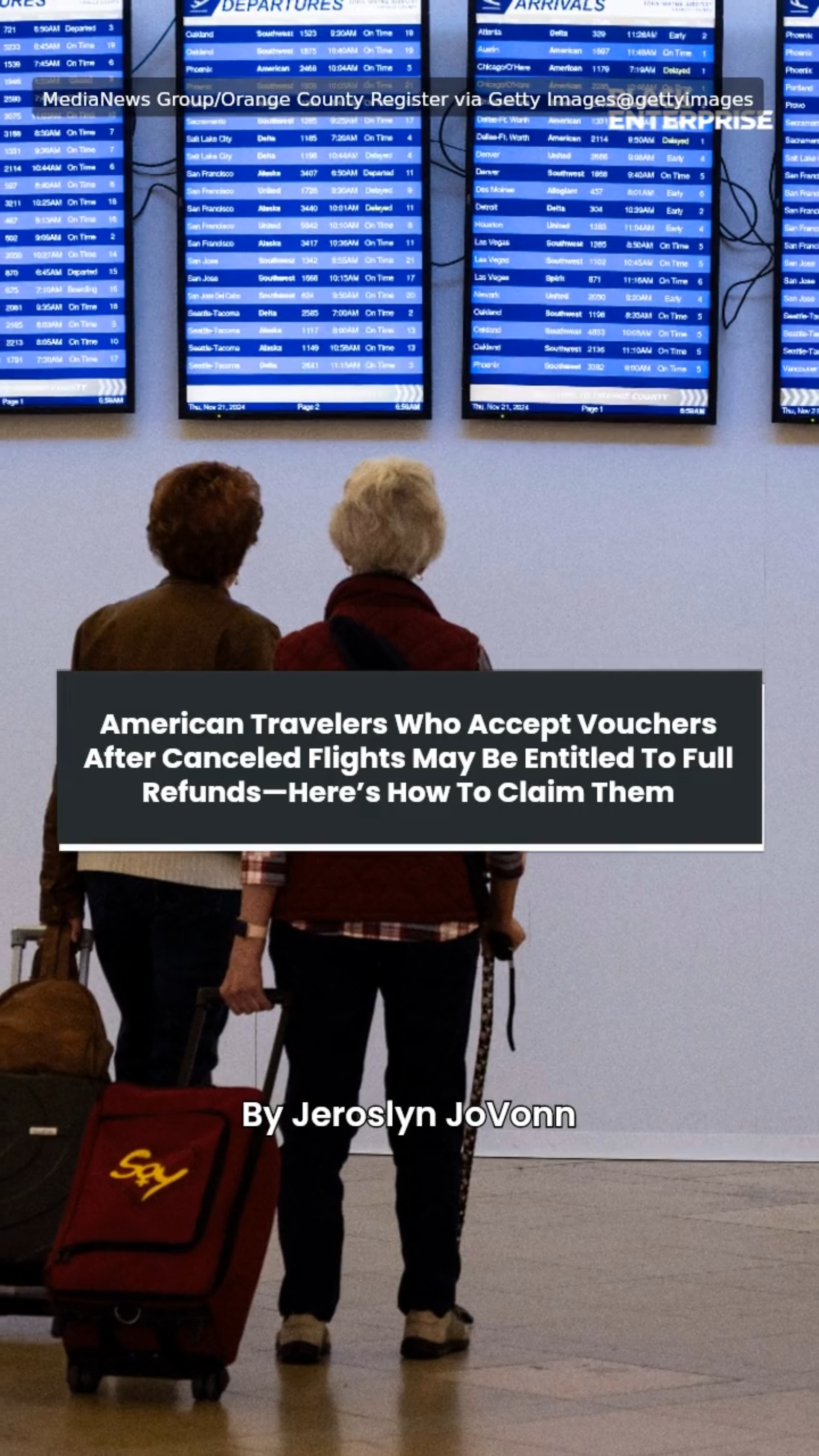 American travelers who accept vouchers after canceled flights may be ...