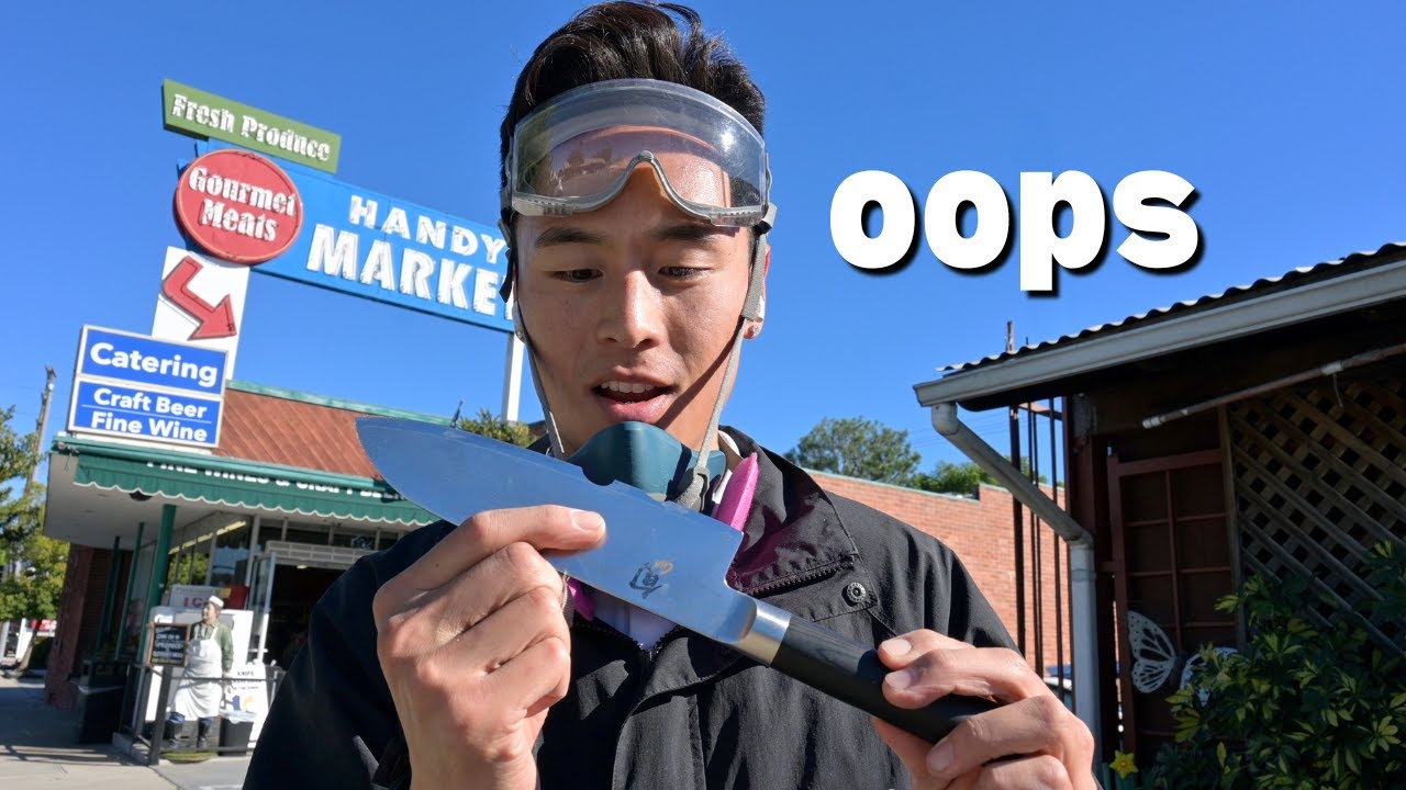 Sharpening knives for Thanksgiving & I messed up