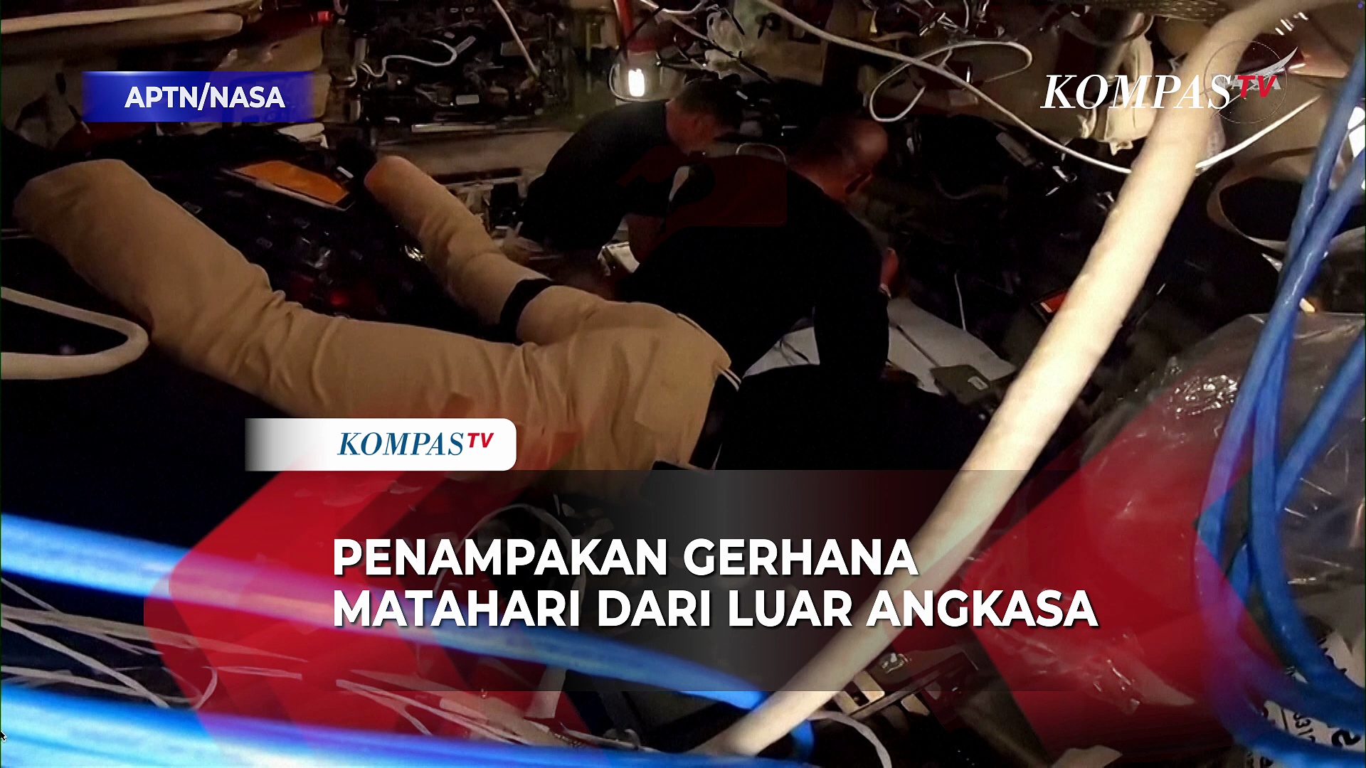 Penampakan gerhana matahari dari luar angkasa, diabadikan kru Artemis ...
