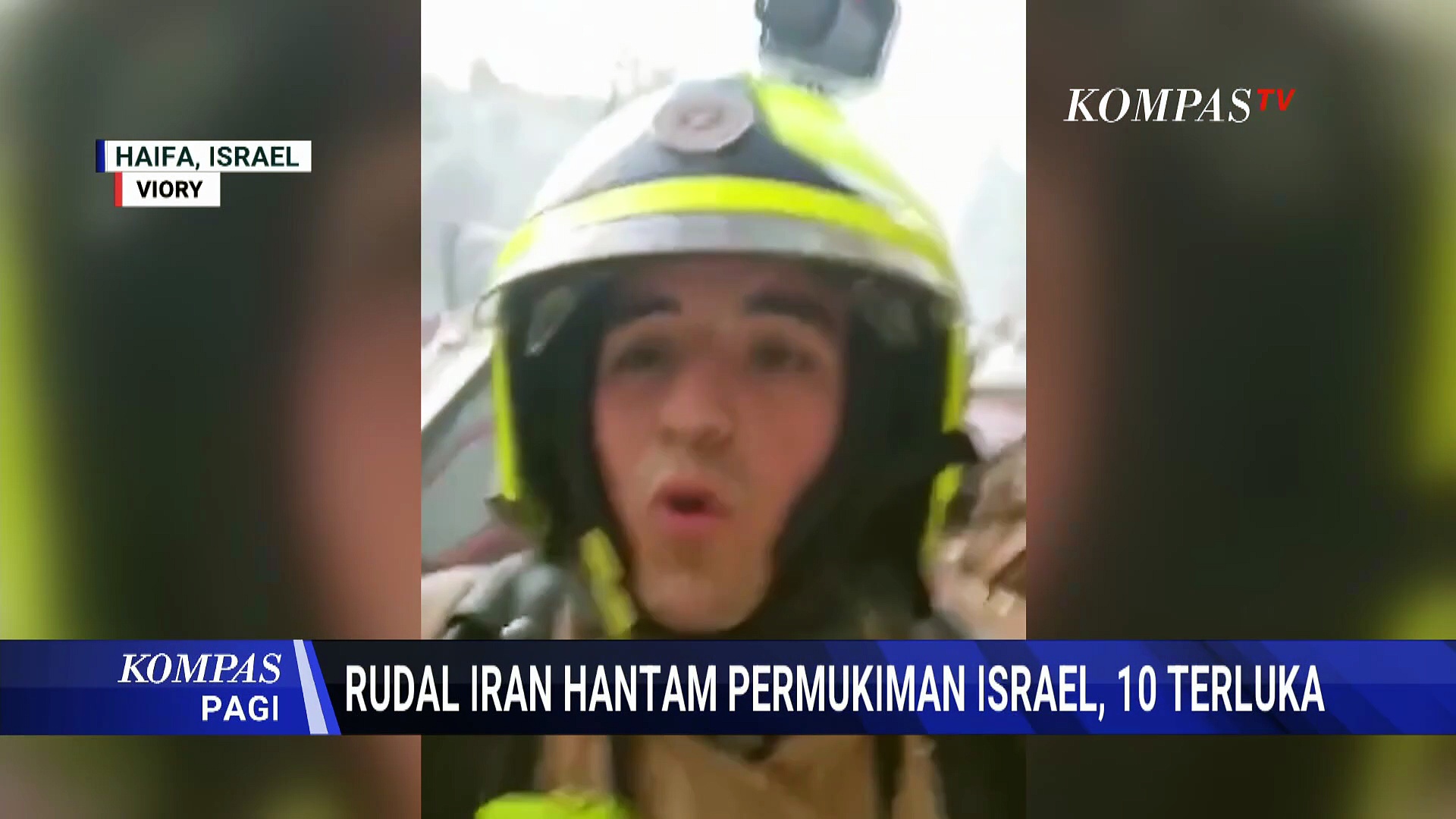 Hancur! Rudal picu ledakan di permukiman hingga jalan di Haifa Israel ...