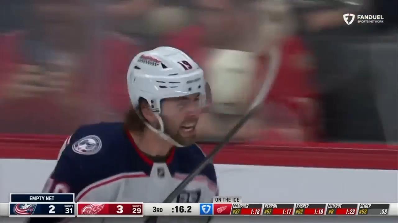 Werenski caps big night as Blue Jackets beat Red Wings