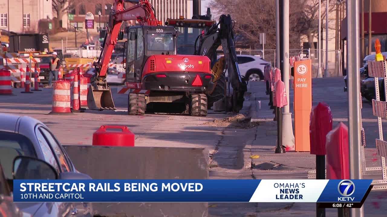 City of Omaha says more streetcar rails to be moved