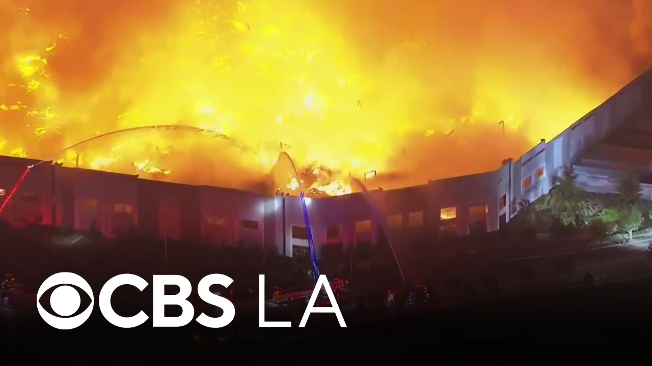 Massive 6-alarm fire guts Ontario paper goods warehouse; arson suspect ...