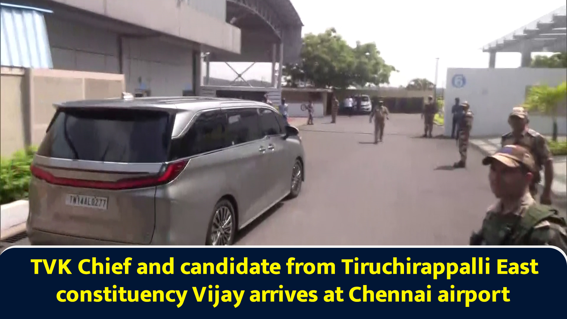 TVK chief and candidate from Tiruchirappalli East constituency Vijay ...