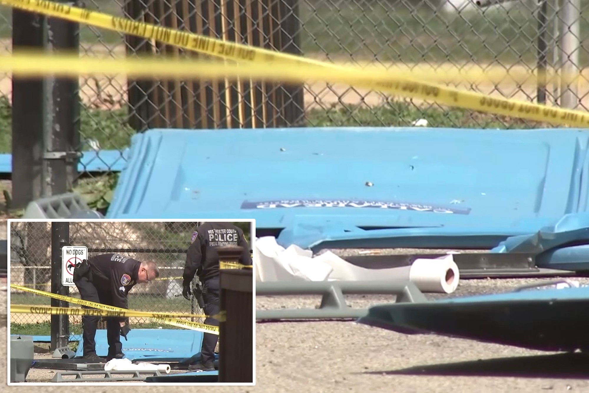 Porta-potty blown to pieces in NY park in suspected fireworks explosion ...