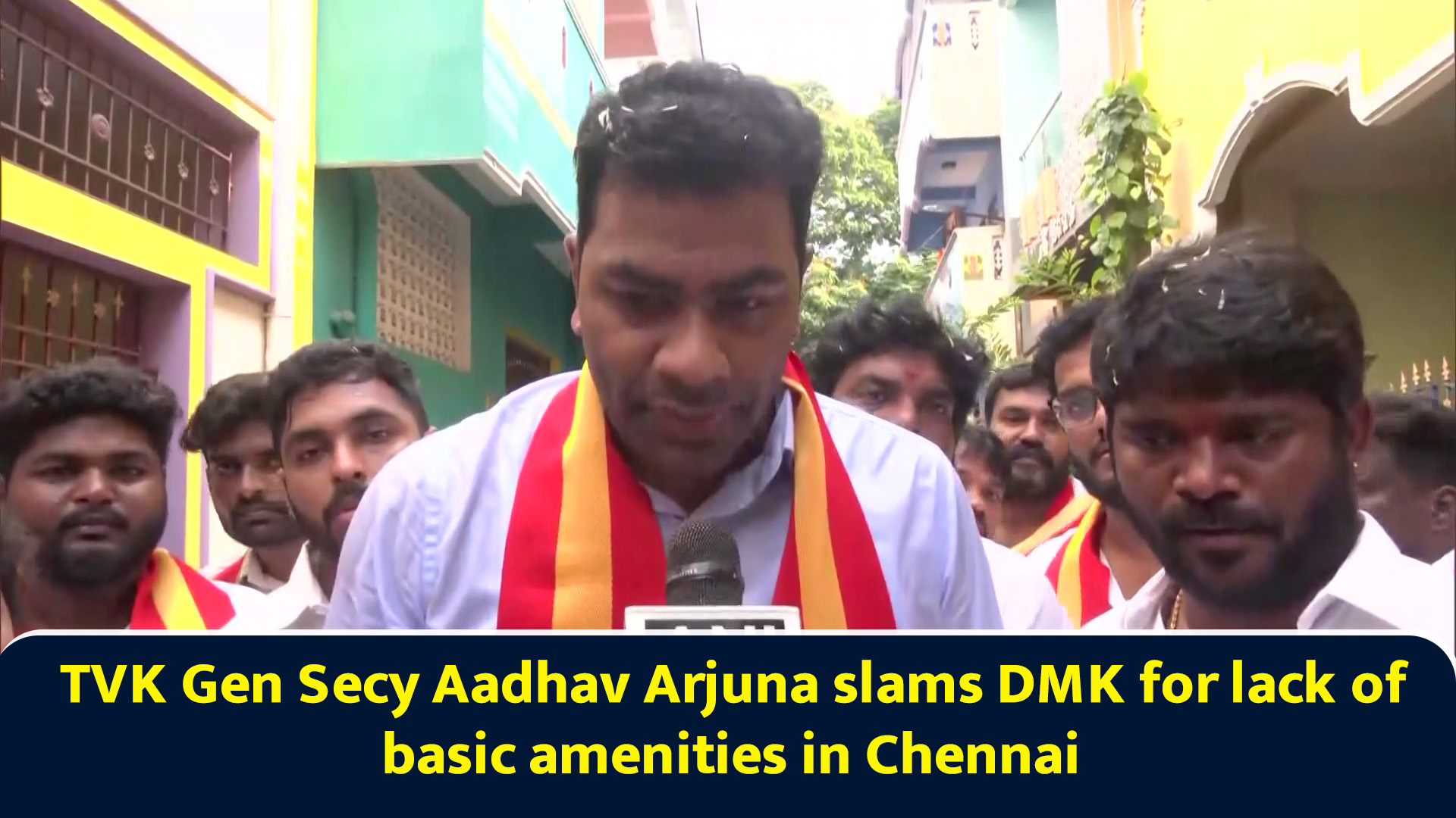 TVK gen secy Aadhav Arjuna slams DMK for lack of basic amenities in Chennai
