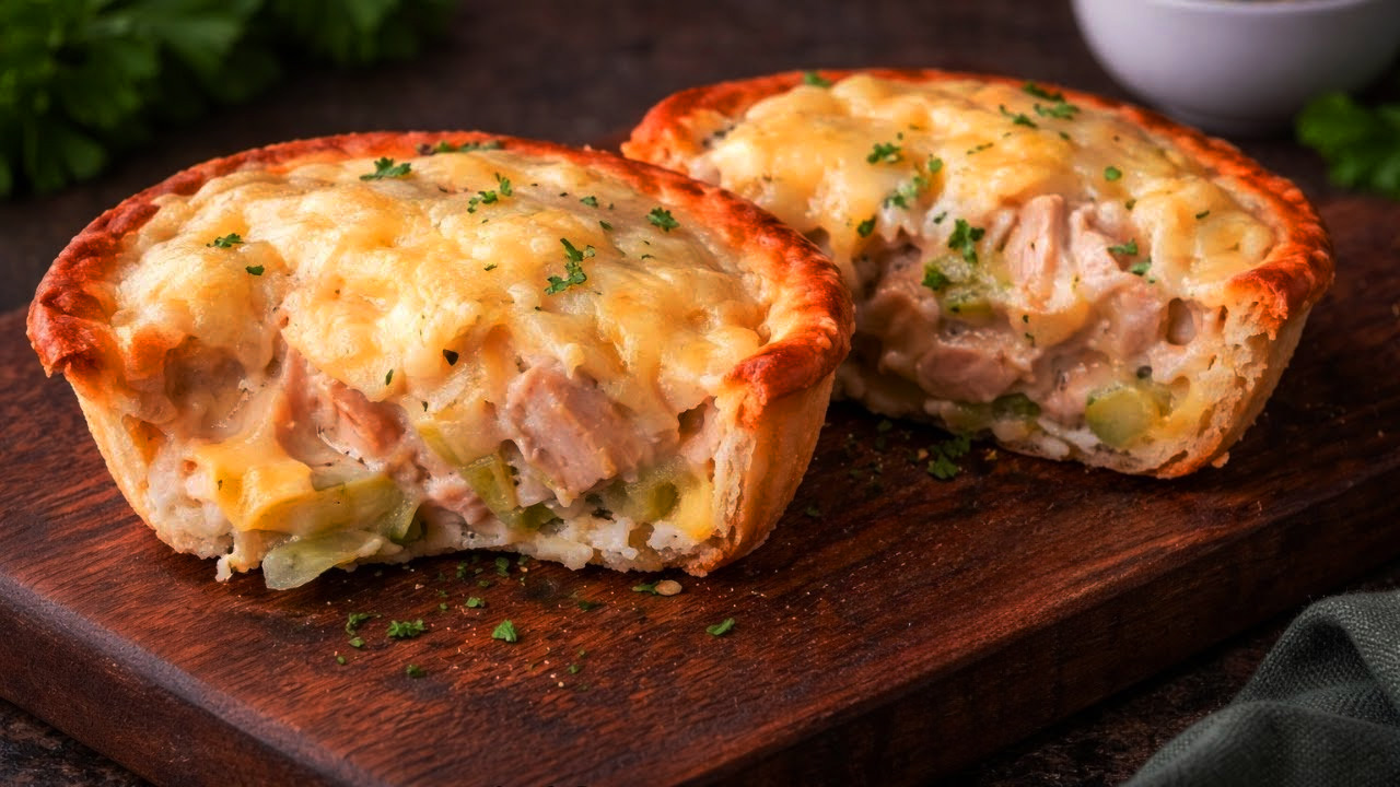 Easy homemade cheesy chicken pies for everyone