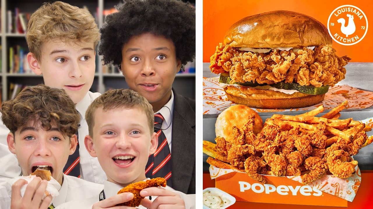 UK students & headmaster try Popeyes for the first time: Surprising ...