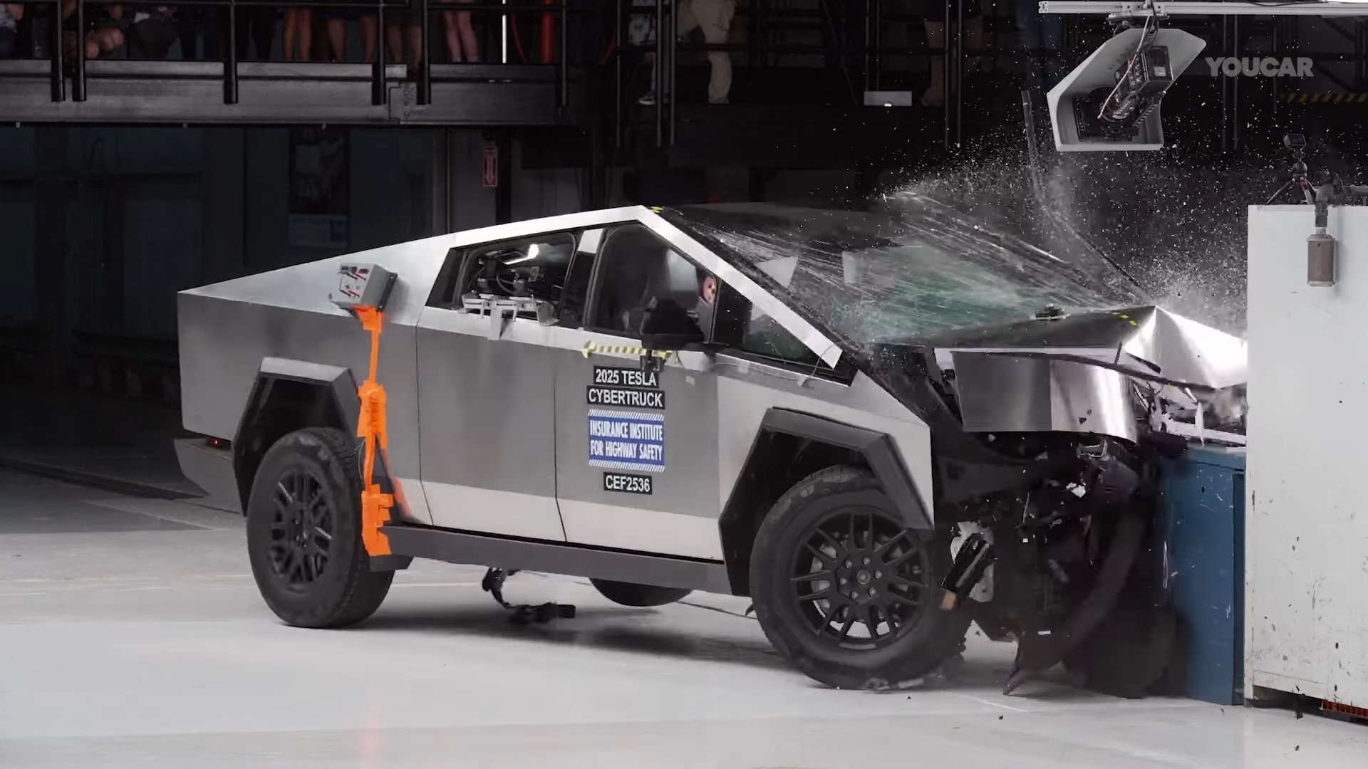 Watch this Tesla Cybertruck crash test