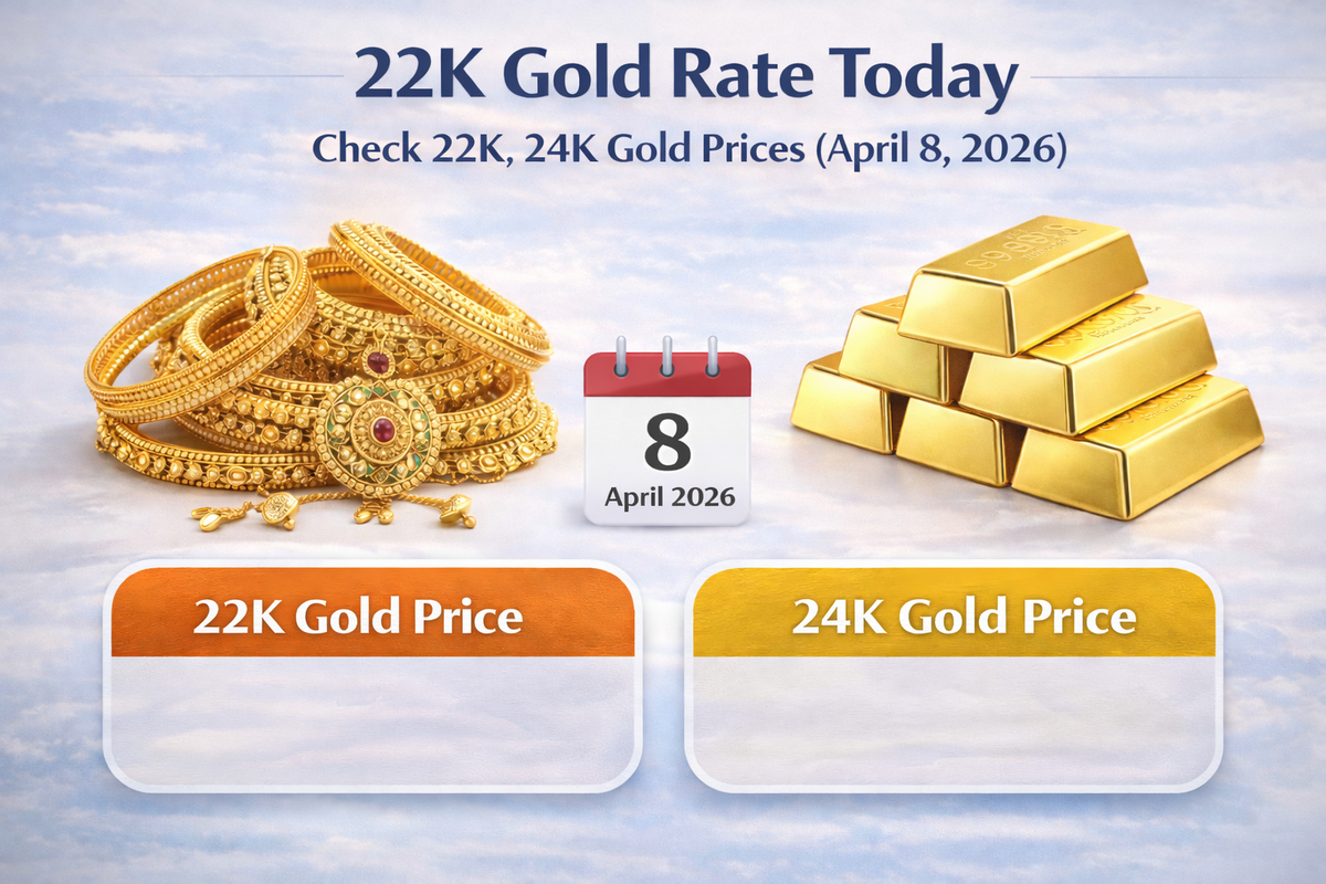 22K gold rate today: Check 22K, 24K gold prices (April 8, 2026) on ...