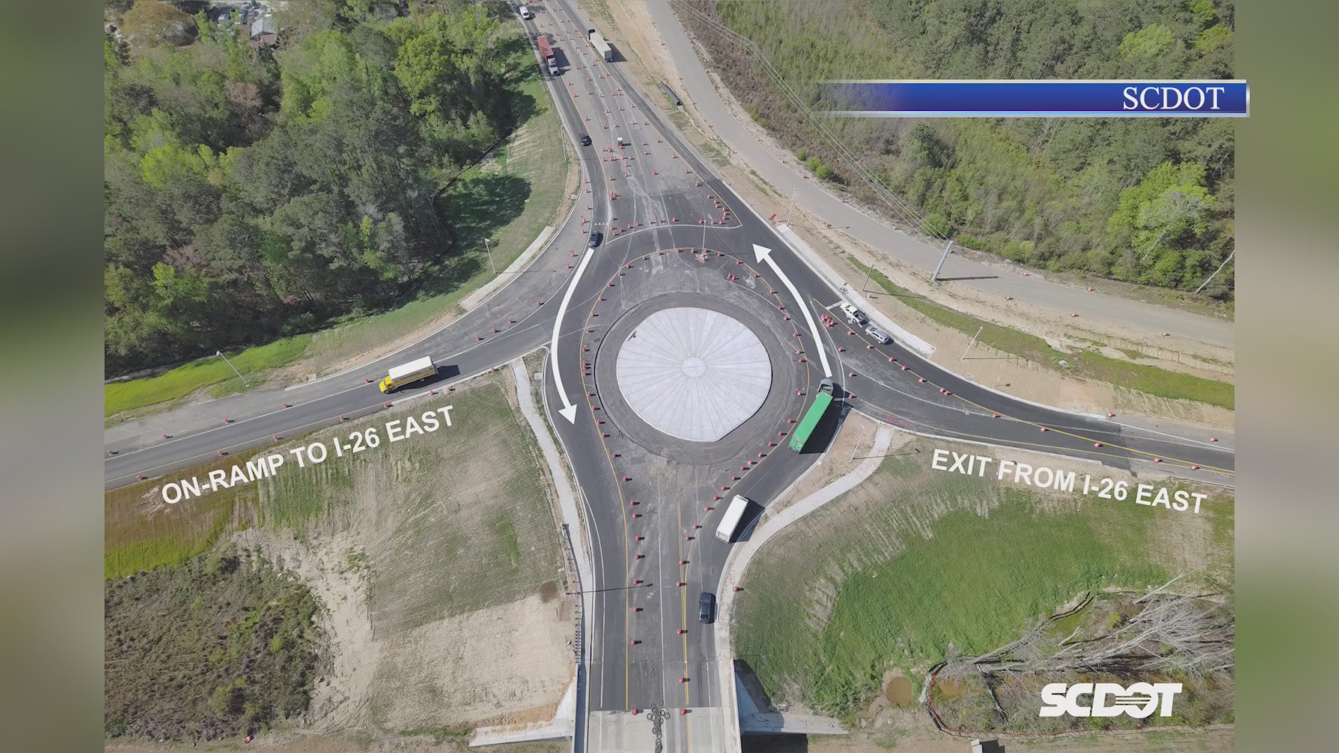 SCDOT installing I-26 exit roundabouts in Berkeley County